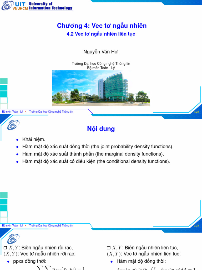 Chương 4 Vec Tơ Ngẫu Nhiên Part 2 | PDF