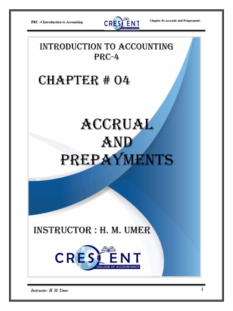 Accruals and Prepayments | PDF | Debits And Credits | Deferral