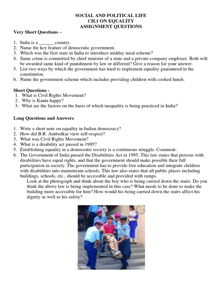 Ch.1.on Equality Assignment | PDF