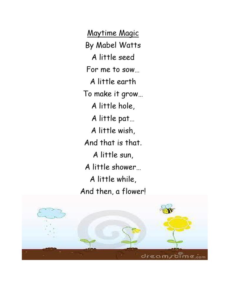 Maytime Magic: A Seed Poem for Kids | PDF