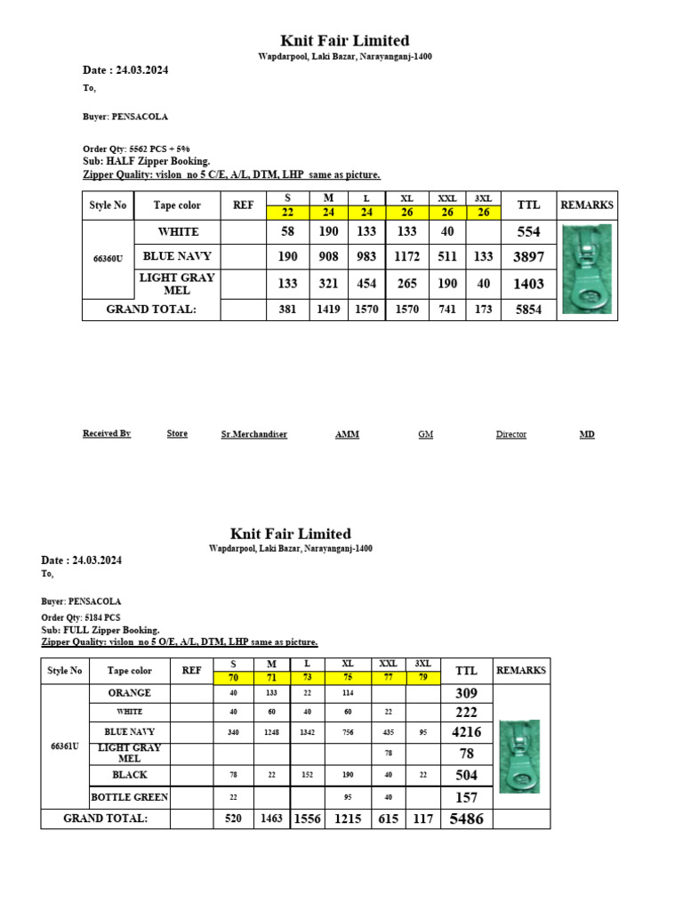 Zipper Booking | PDF