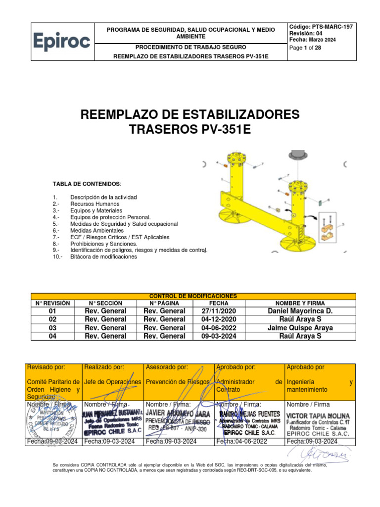PTS Marc 197 Reemplazo de Estabilizadores Traseros PV-351 | PDF ...