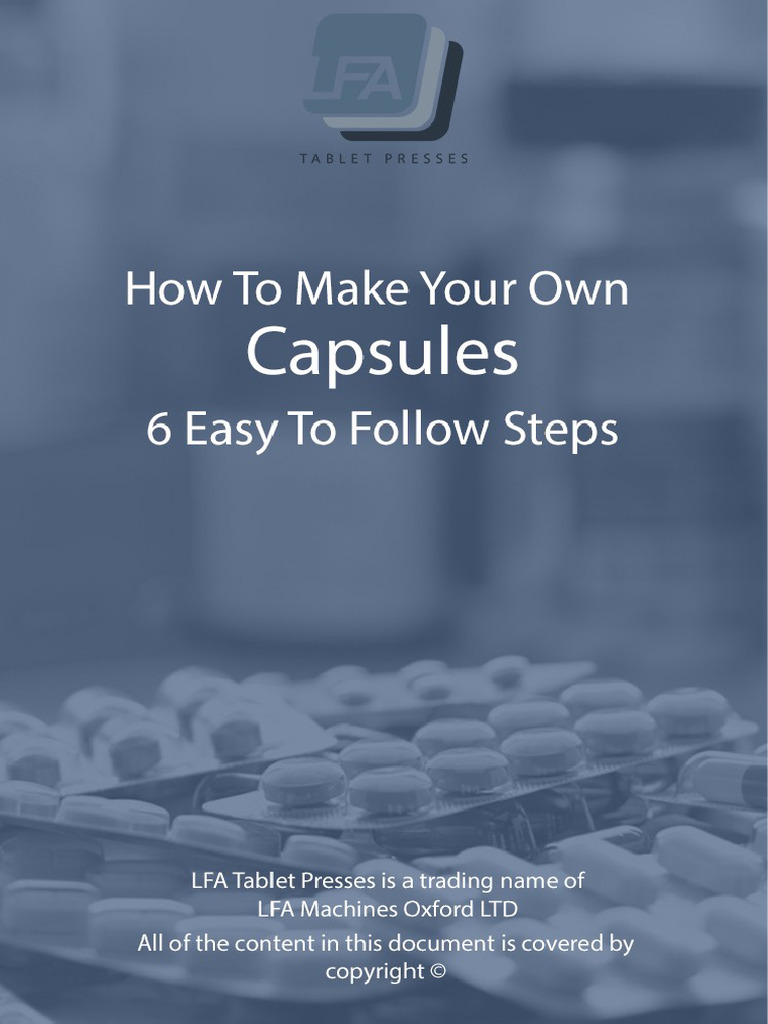 How to Make Capsules | PDF | Tablet (Pharmacy) | Dietary Supplements