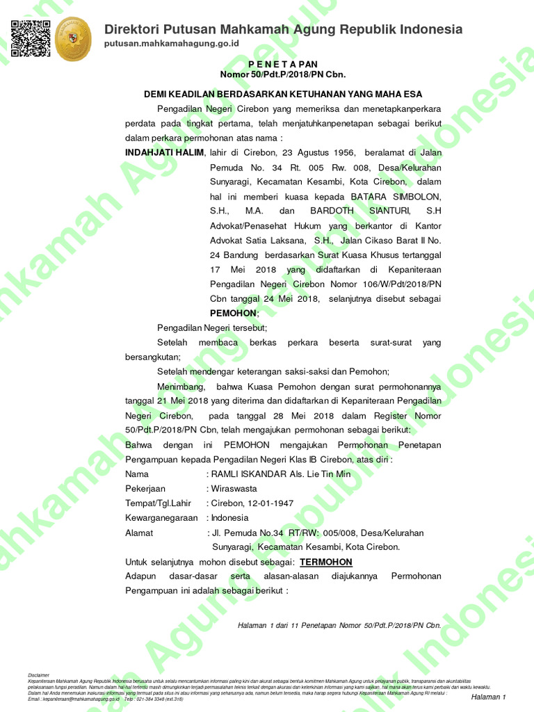 Penetapan Pn-Pengampuan-Boros | PDF