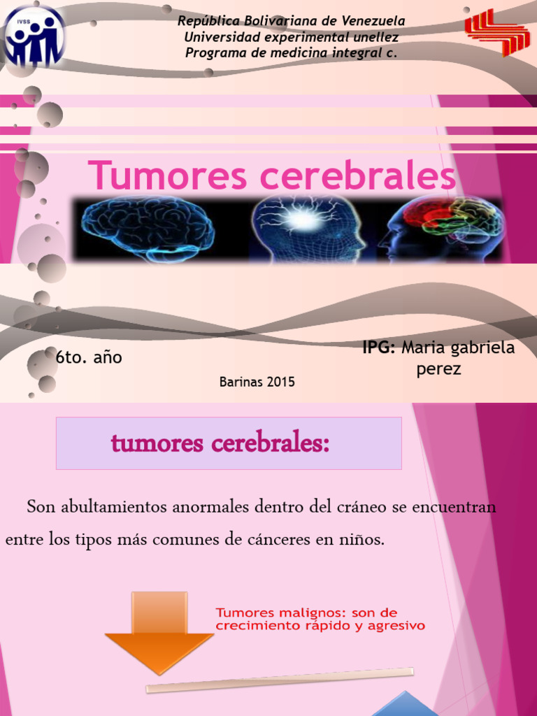 Diapo de Tumores Cerebrales | PDF | Glioma | Sistema nervioso central