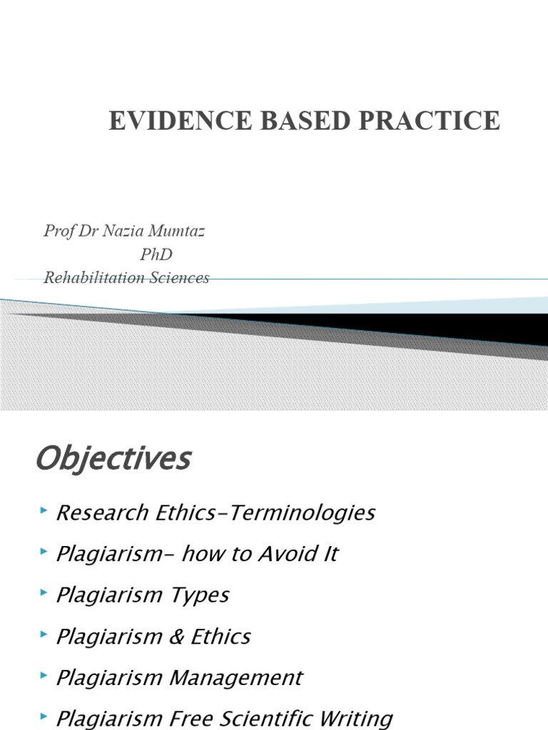 EBP - Lec 10 NRS Plag | PDF | Plagiarism | Morality