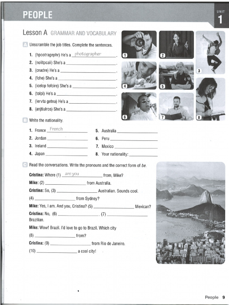 Unit 1 Workbook 1A | PDF