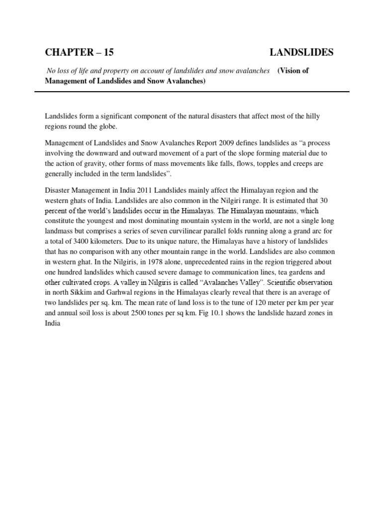 LANDSLIDES | PDF | Landslide | Emergency Management