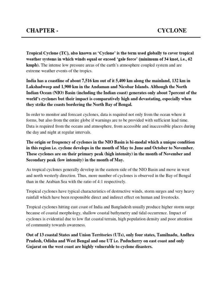 CYCLONE | PDF | Tropical Cyclones | Weather Forecasting