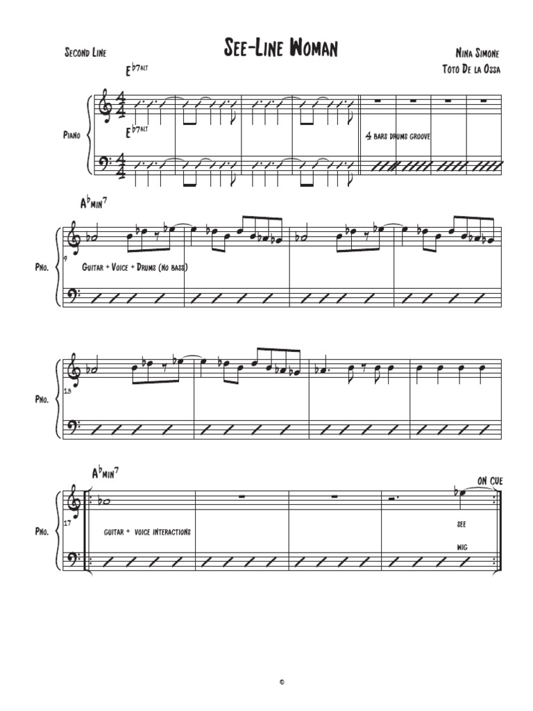 See-Line Women - SCORE | PDF | American Styles Of Music | American Songs