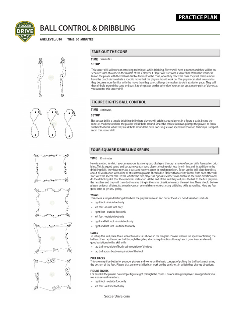 U10 Ball Control and Dribbling | PDF | Sports