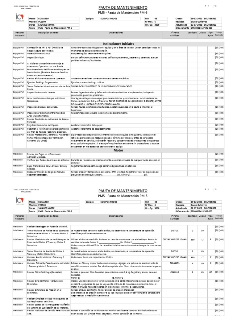 PM5 Komatsu PC5500 | PDF