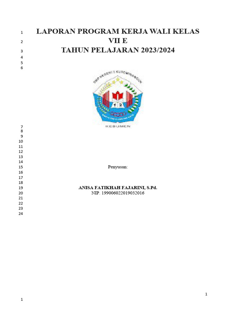 Program Wali Kelas | PDF