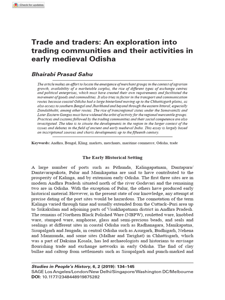 Trade and Traders: An Exploration Into Trading Communities and Their ...