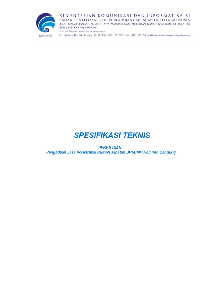 SPEKTEK BDG Revisi | PDF