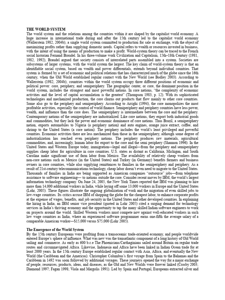 How Did THE WORLD SYSTEM Develop | PDF | World Systems Theory | Economies
