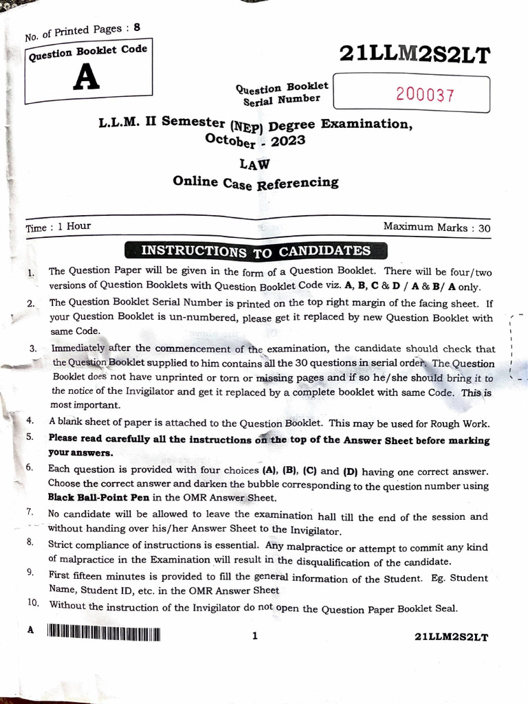 Online Case Referencing II Sem LLM, Qs | PDF | Computing | Computer Engineering