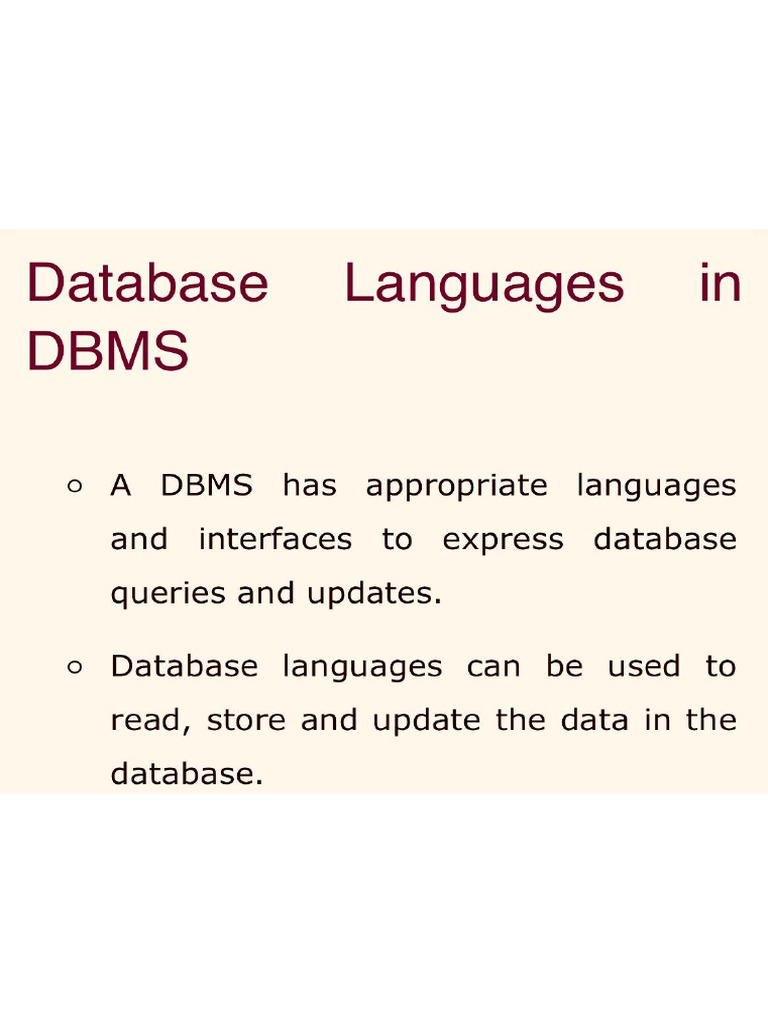 Dbms Language | PDF