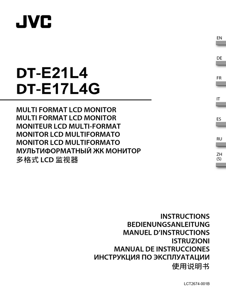 Multi Format LCD Monitor Instructions | PDF | Power Supply | Hdmi