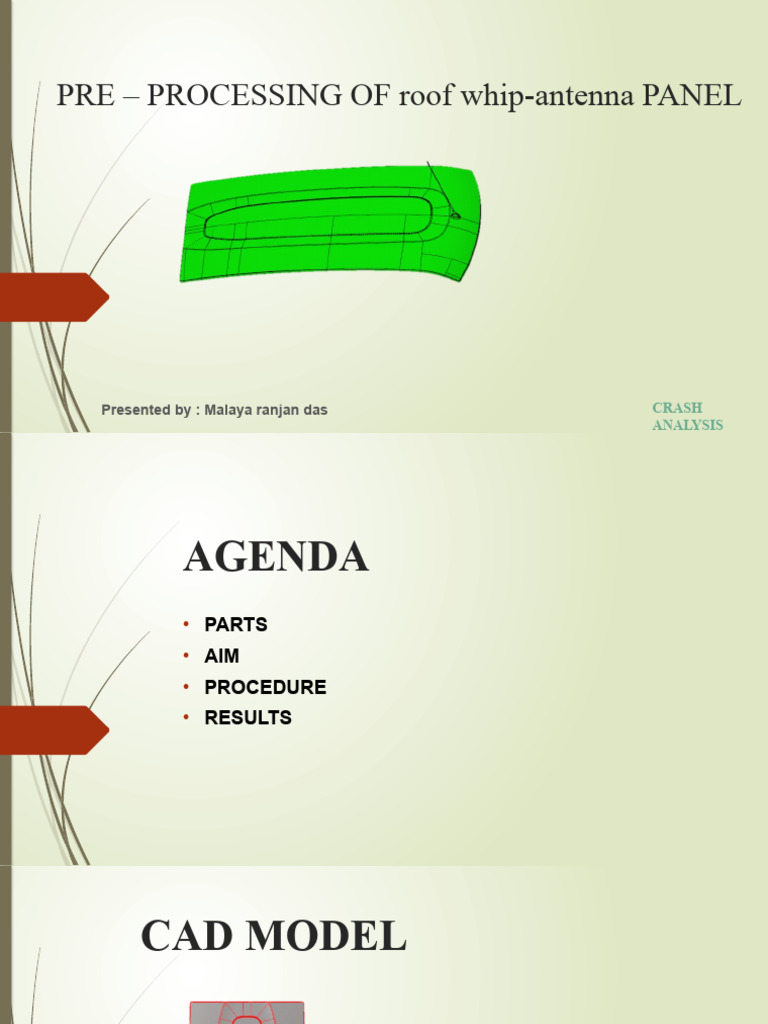 Pre - Processing of Roof Whip-Antenna Panel | PDF | Computer Aided ...