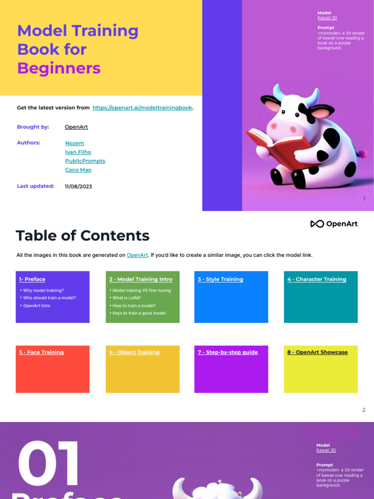 Model Training Book For Beginners From OpenArt | PDF