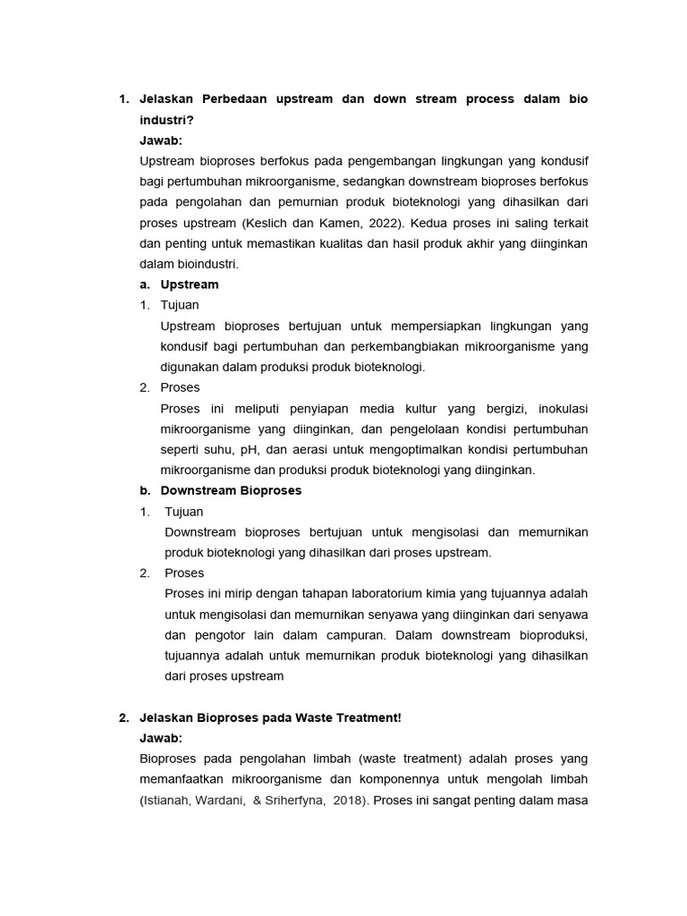 Perbedaan Proses Upstream dan Downstream | PDF