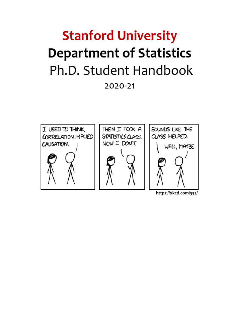 Stanford Statistics Ph.D. Handbook 2020-21 | PDF | Thesis | Doctor Of ...