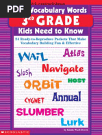240 Vocabulary Words Kids Need to Know_ Grade 4 | PDF