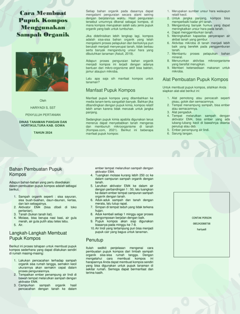 03 Leaflet Pupuk Organik | PDF