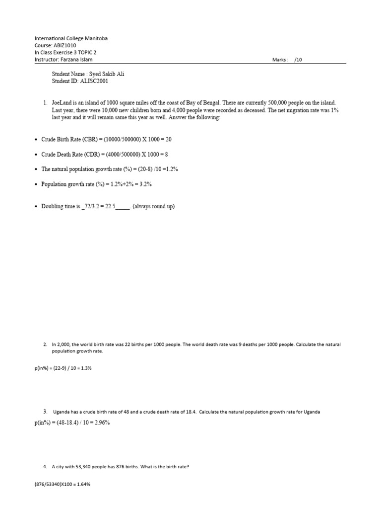 ABIZ 1010 - Topic 2 Part C EX3 | PDF | Environmental Social Science | Statistical Data Sets