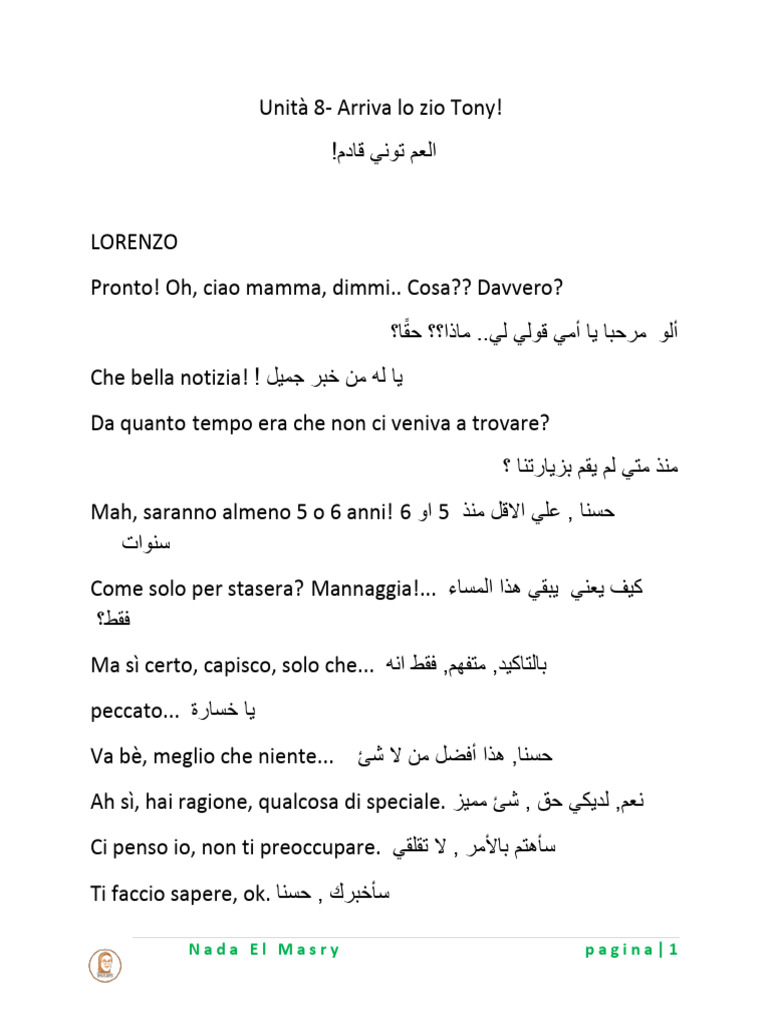 Arriva Lo Zio Tony | PDF