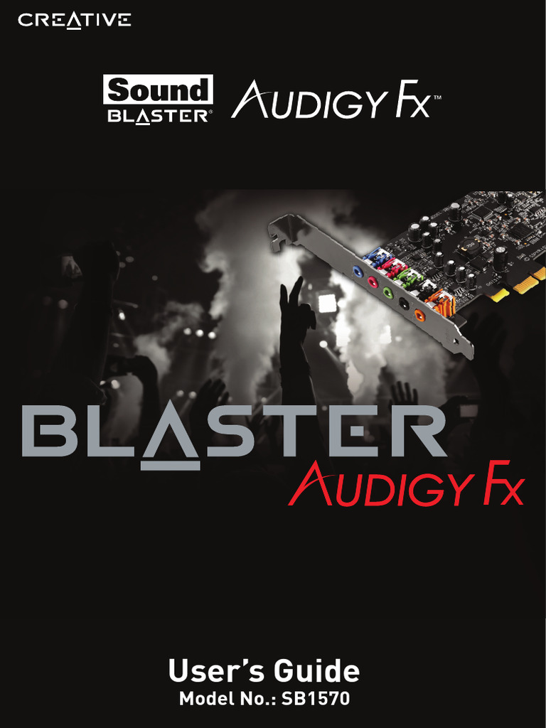 Audigy FX User Guide Eng | PDF | Headphones | Loudspeaker