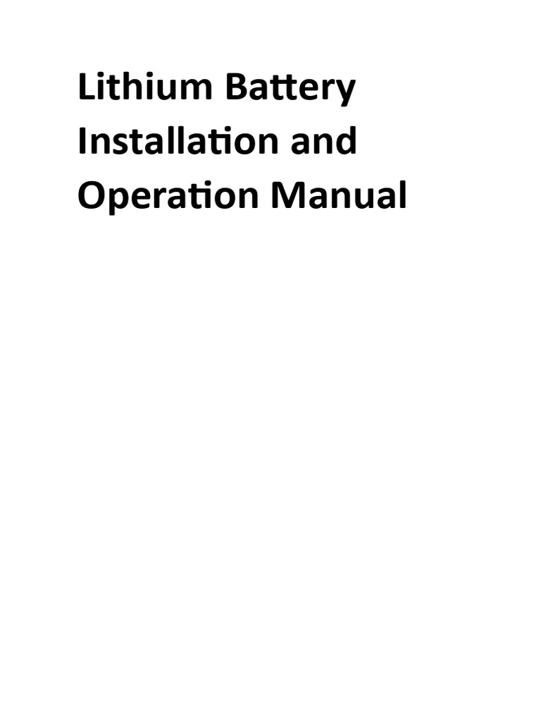 Manual Bateria Litio Pdf Electricity Electrical Engineering