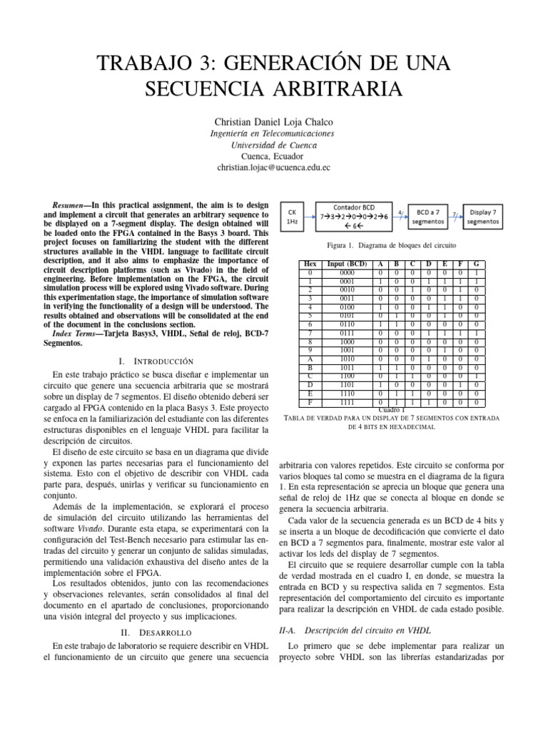 VHDL2 P3 Secuencia | PDF | Vhdl | Informática VHDL2 P3 Secuencia | PDF | Vhdl | Informática