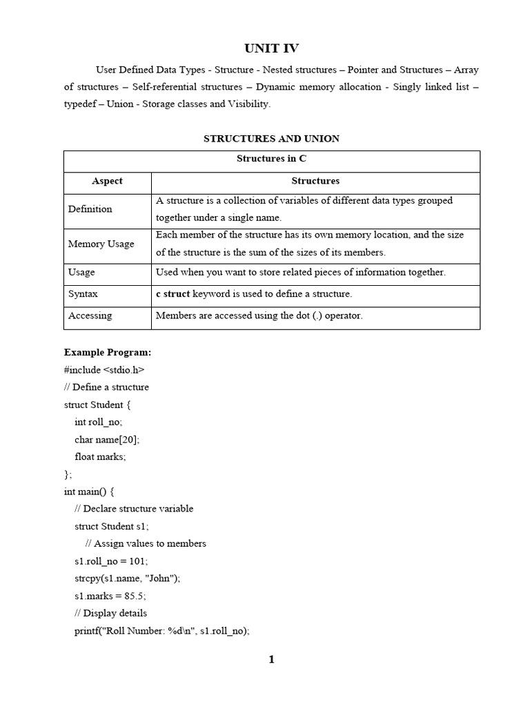 Unit Iv | PDF | Pointer (Computer Programming) | Scope (Computer Science) Unit Iv | PDF | Pointer (Computer Programming) | Scope (Computer Science)