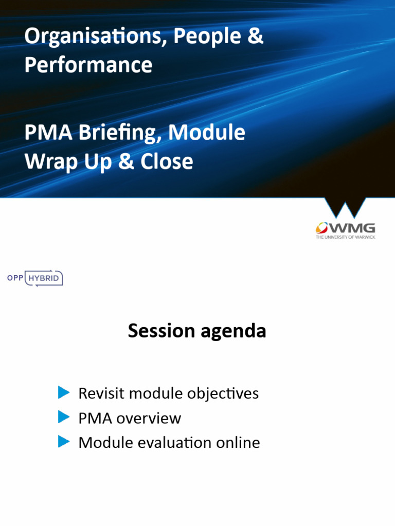 OPP Hybrid 2021 - PMA Brief Close | PDF | Human Resource Management ...