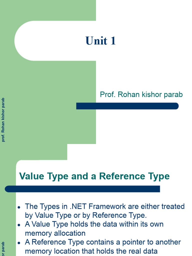 Value Type - Reference Type | PDF | Data Type | Variable (Computer Science)