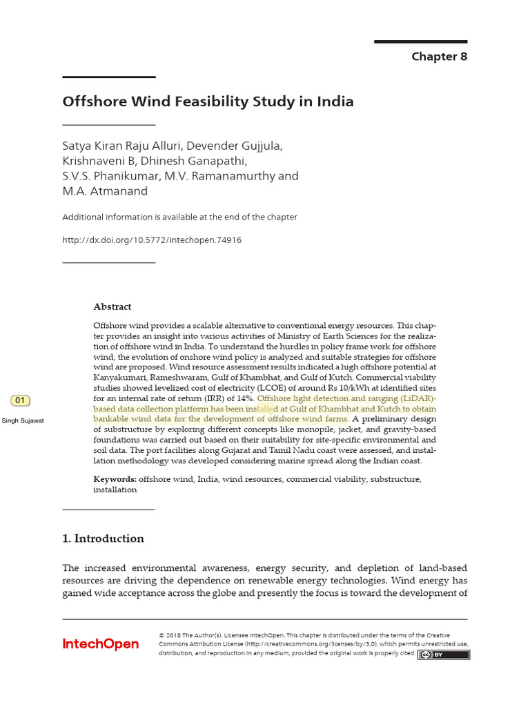 Offshore Wind Feasibility Study in India-Annotated | PDF | Offshore ...