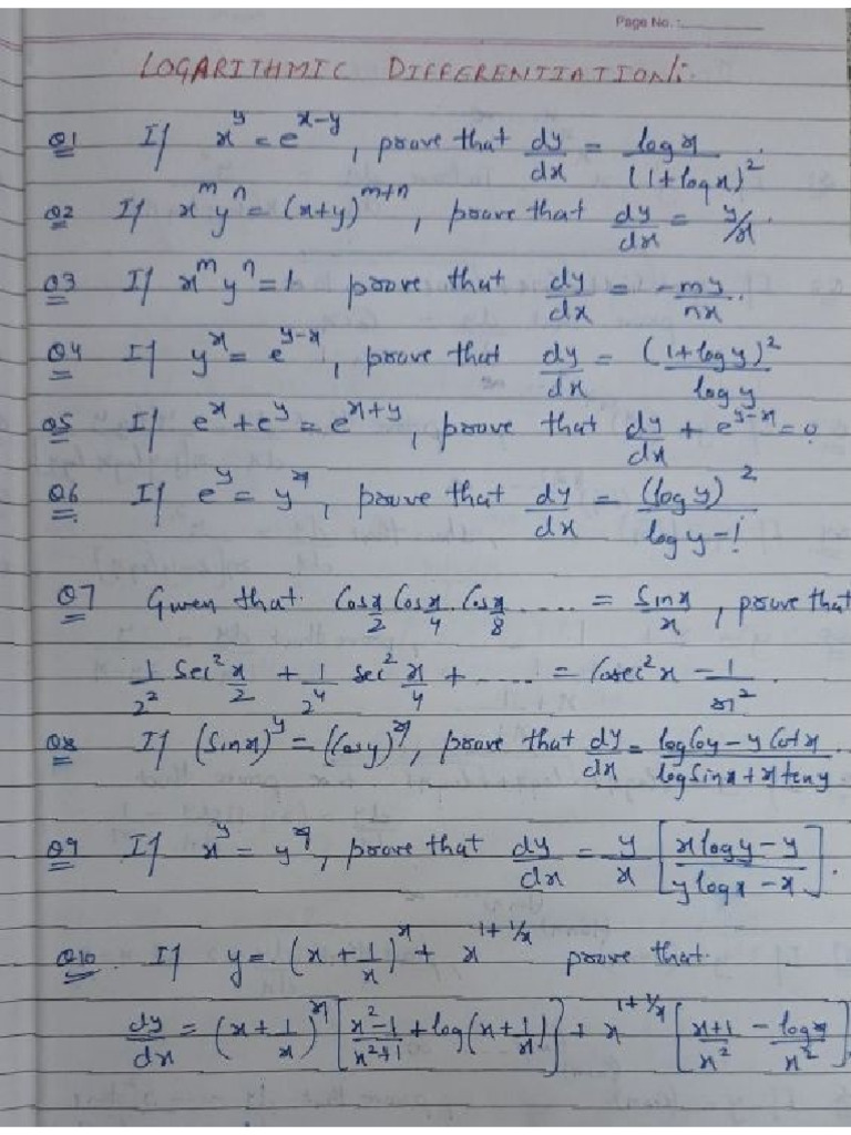 Logarithmic Function | PDF