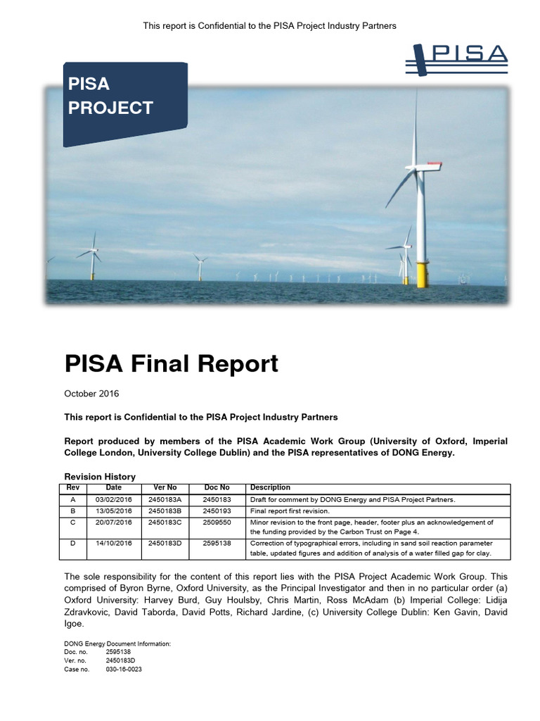 PISA I - Final Report | PDF | Deep Foundation | Finite Element Method