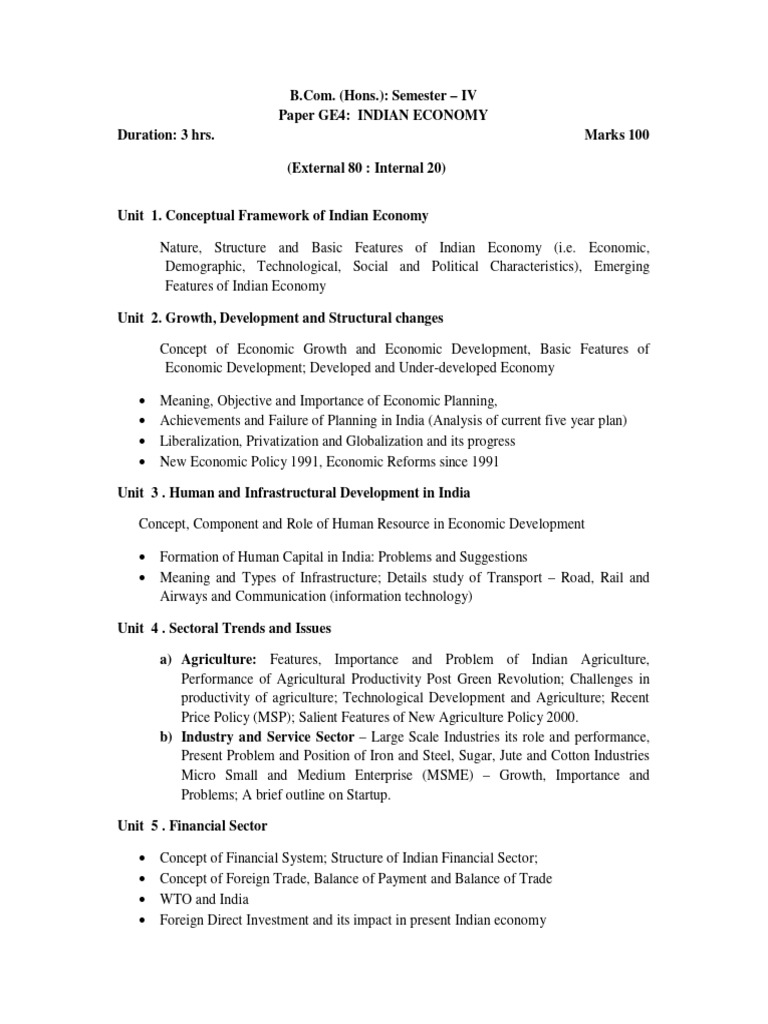 Ind Eco Ucc Ge4 2020 | PDF | Economy Of India | Economies