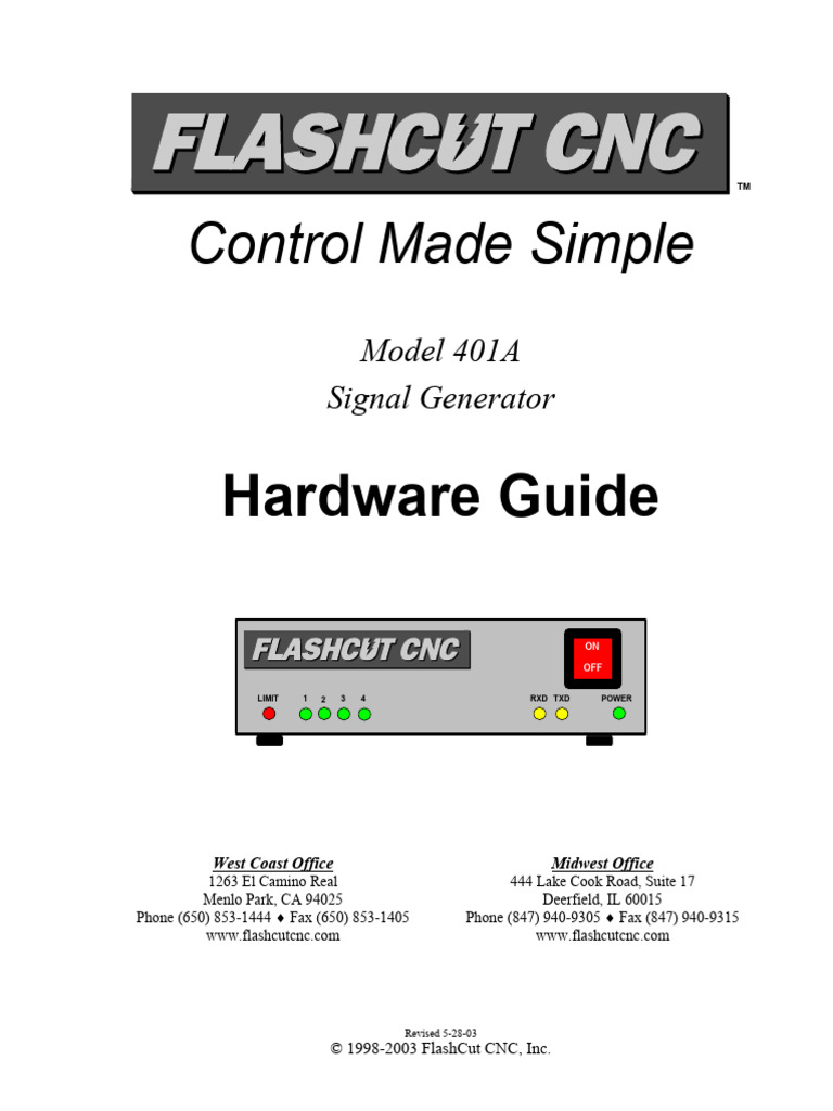 FlashCut CNC Guia de Hardware Do Gerador de Sinais | PDF | Electrical Connector | Switch