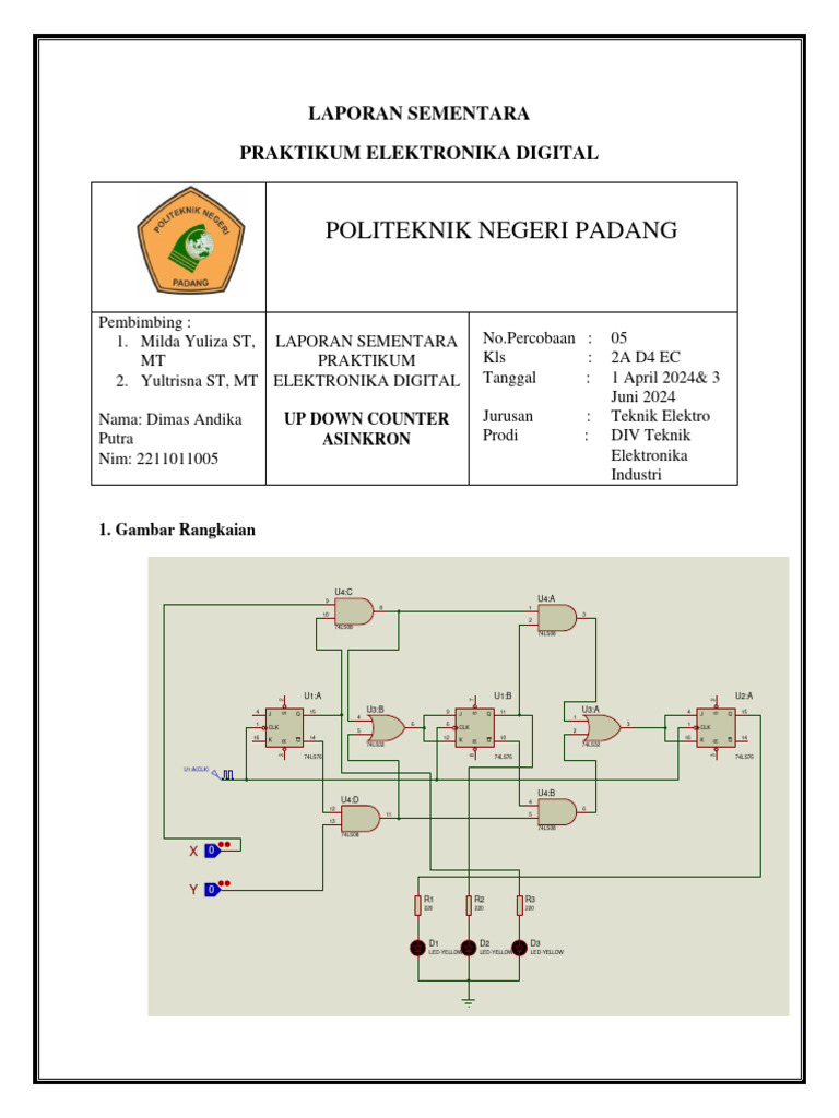 Laporan Praktikum Up Down Counter | PDF