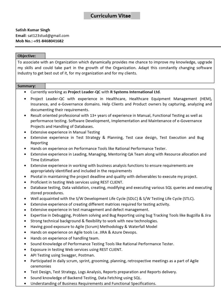 CV Satish | PDF | Databases | Electronic Health Record