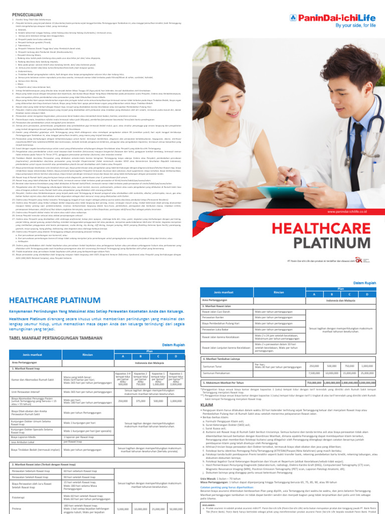 Healthcare Platinum Brosur - Rev - 1 | PDF
