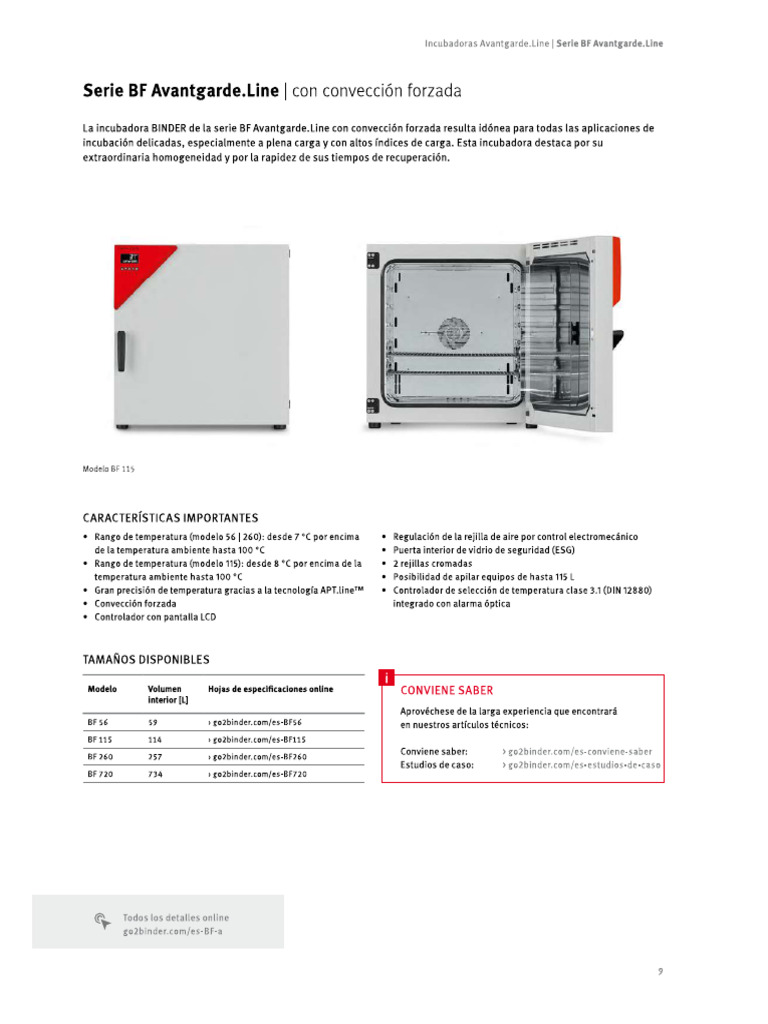 Incubadora BF56 Binder | PDF
