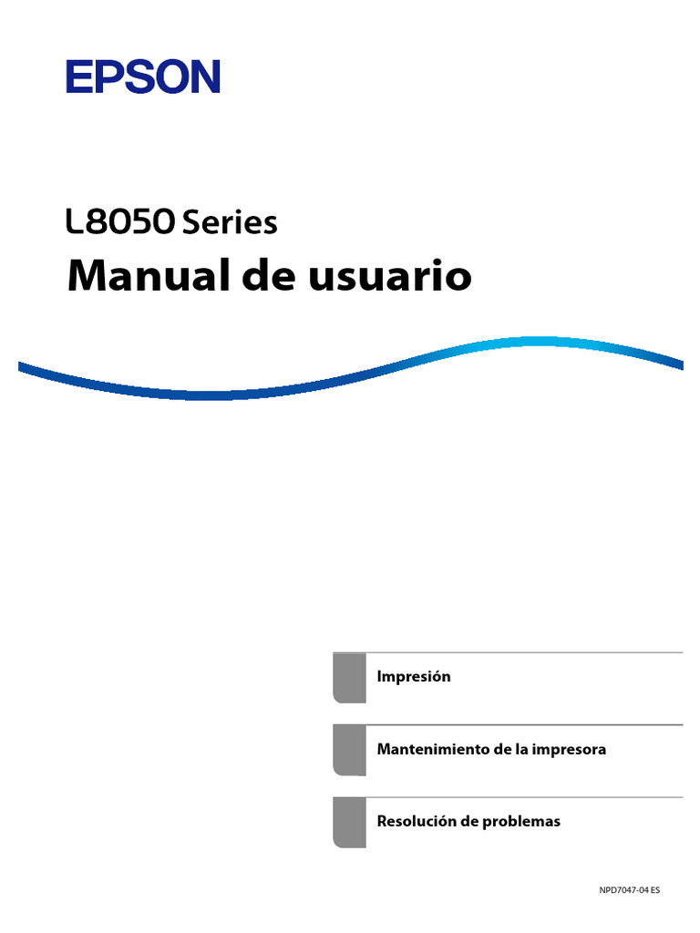 Manual Manejo Epson L 8050 Pdf Impresora Computación Microsoft