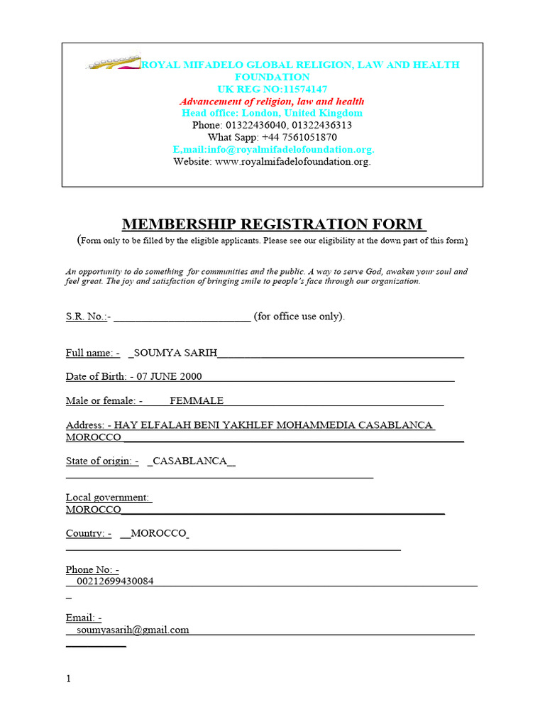 Membership Form | PDF