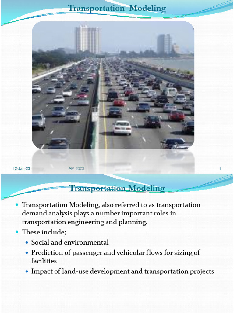 3 Transportation Modeling 1 | PDF | Conceptual Model | Mathematical Model
