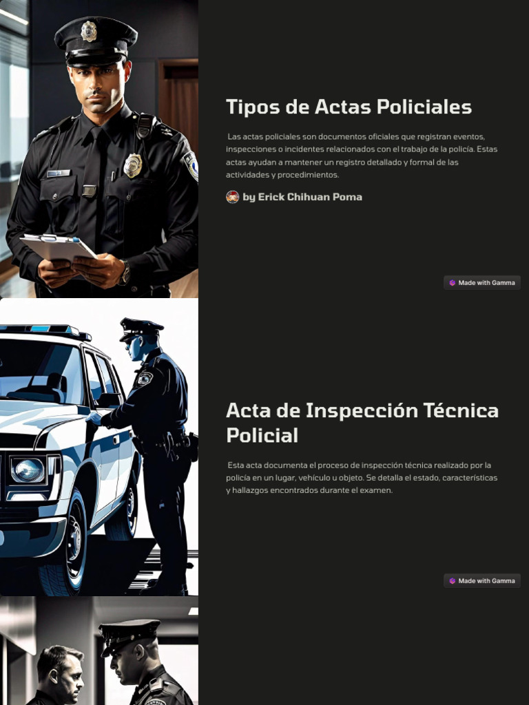 Tipos de Actas Policiales | PDF | Policía | Justicia